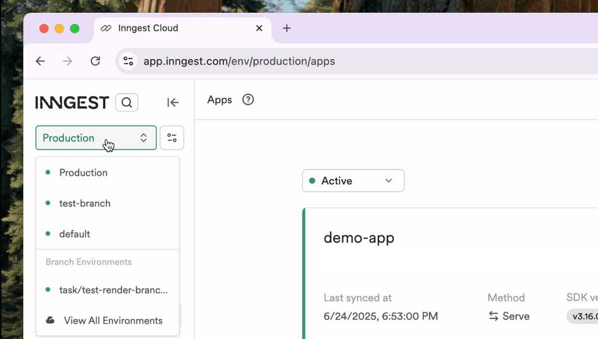 Environments - Inngest Documentation