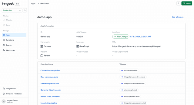 Apps - Inngest Documentation