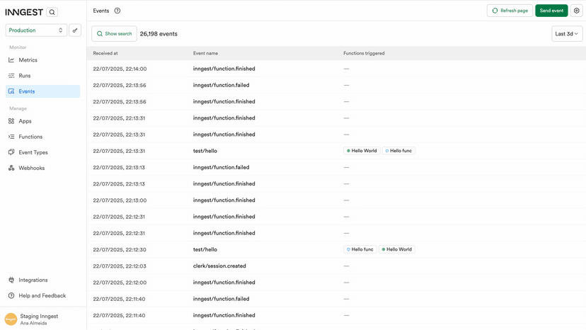 Inspecting an Event - Inngest Documentation